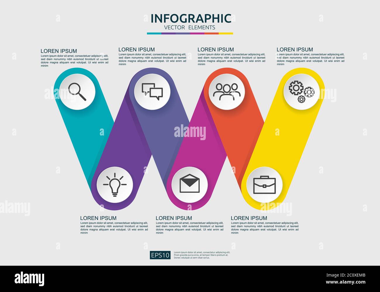 Infographic element design template for presentation, diagram, workflow ...