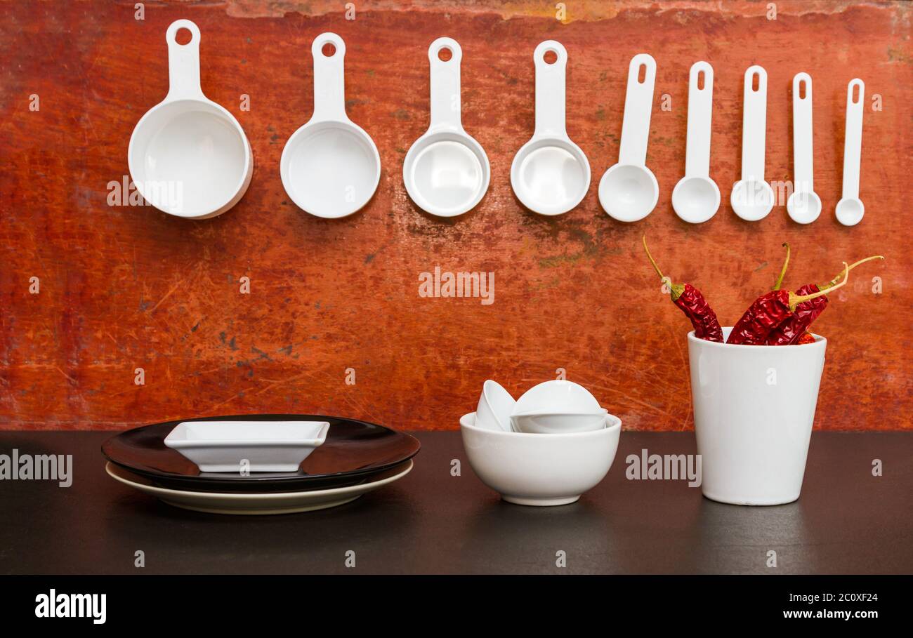 Wood kitchen equipment hi-res stock photography and images - Alamy