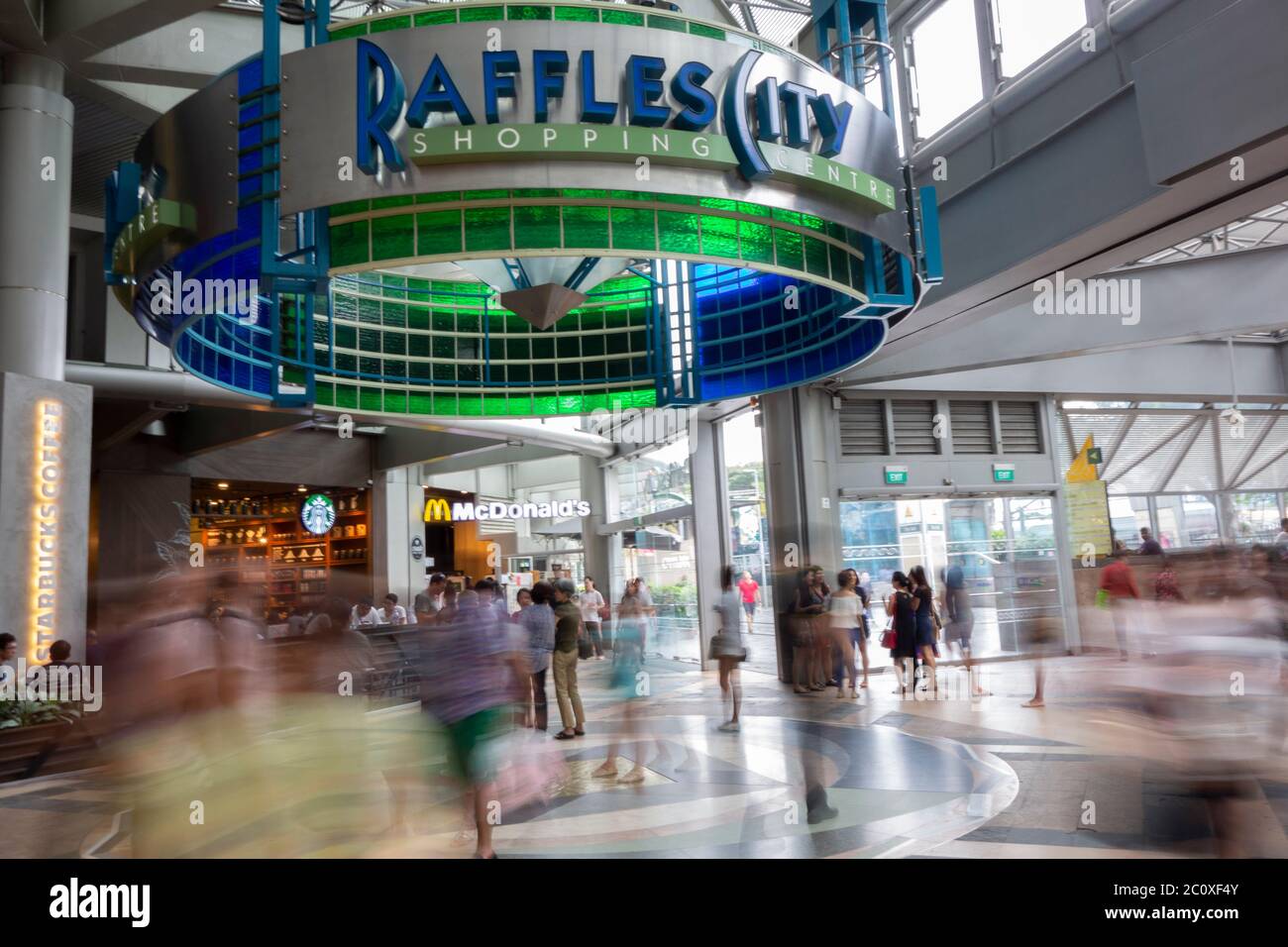 Raffles City. City Hall metro station. Singapore Stock Photo - Alamy