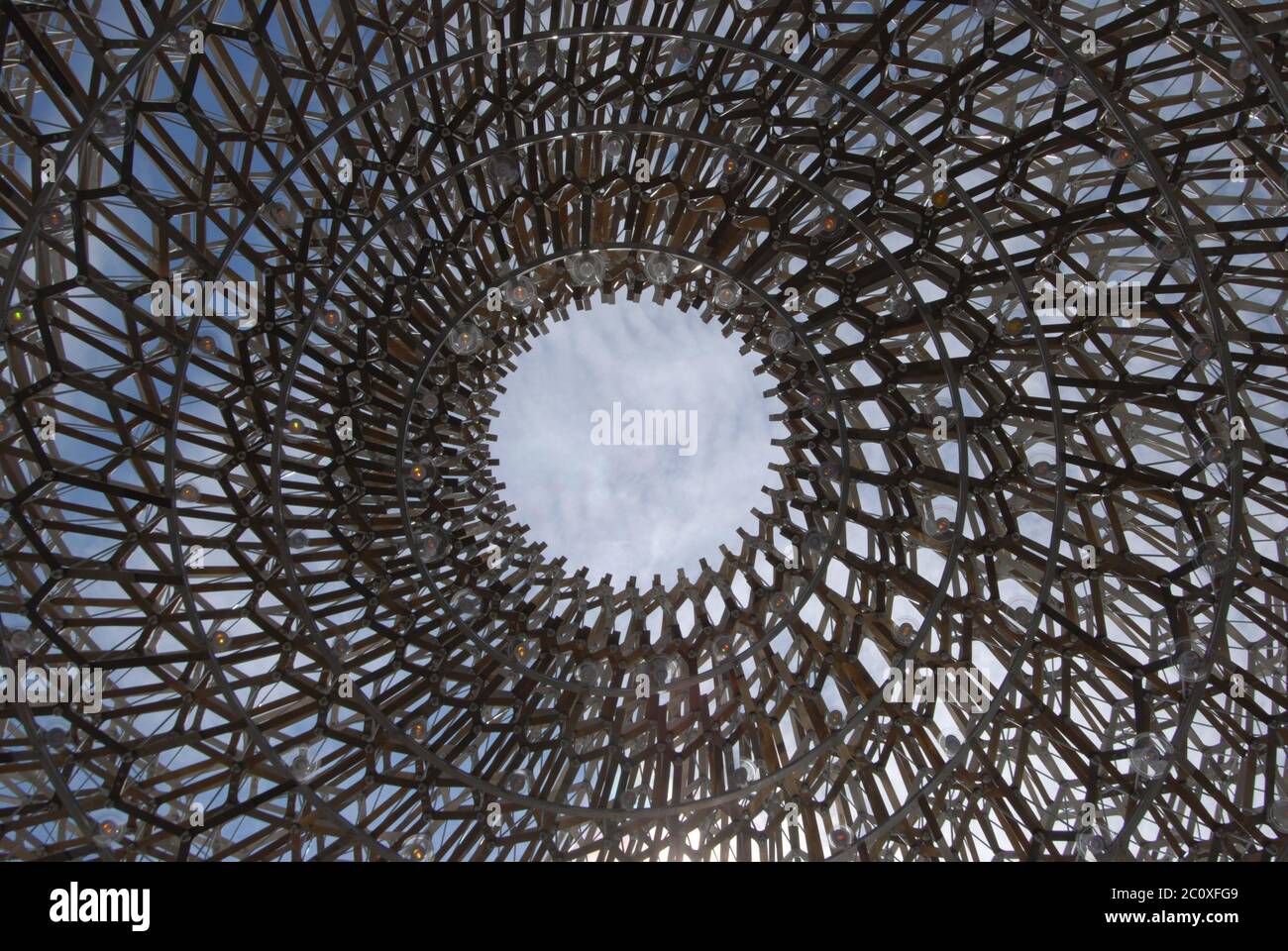 A big architectural structure with sky Stock Photo - Alamy