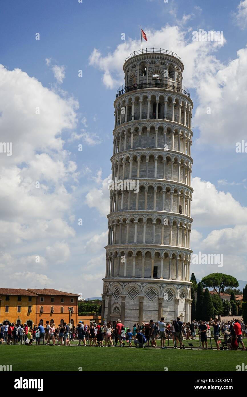 The tower of Pisa in the Miracle Square Stock Photo - Alamy