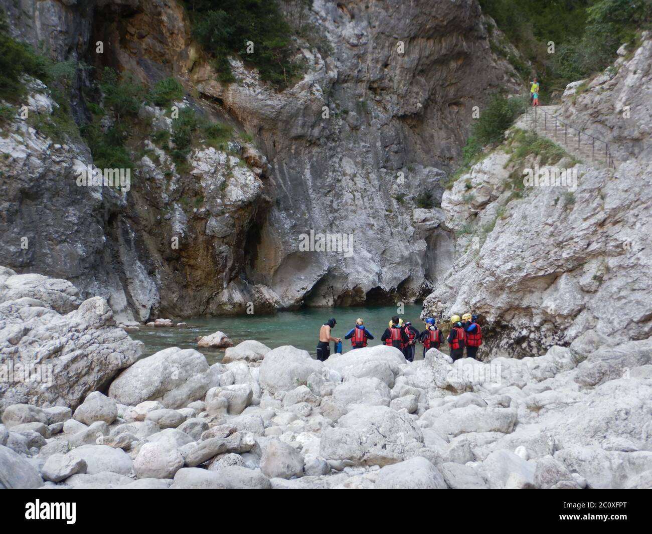Canyoning in the Verdon Gorges, France, August 2019 Stock Photo - Alamy