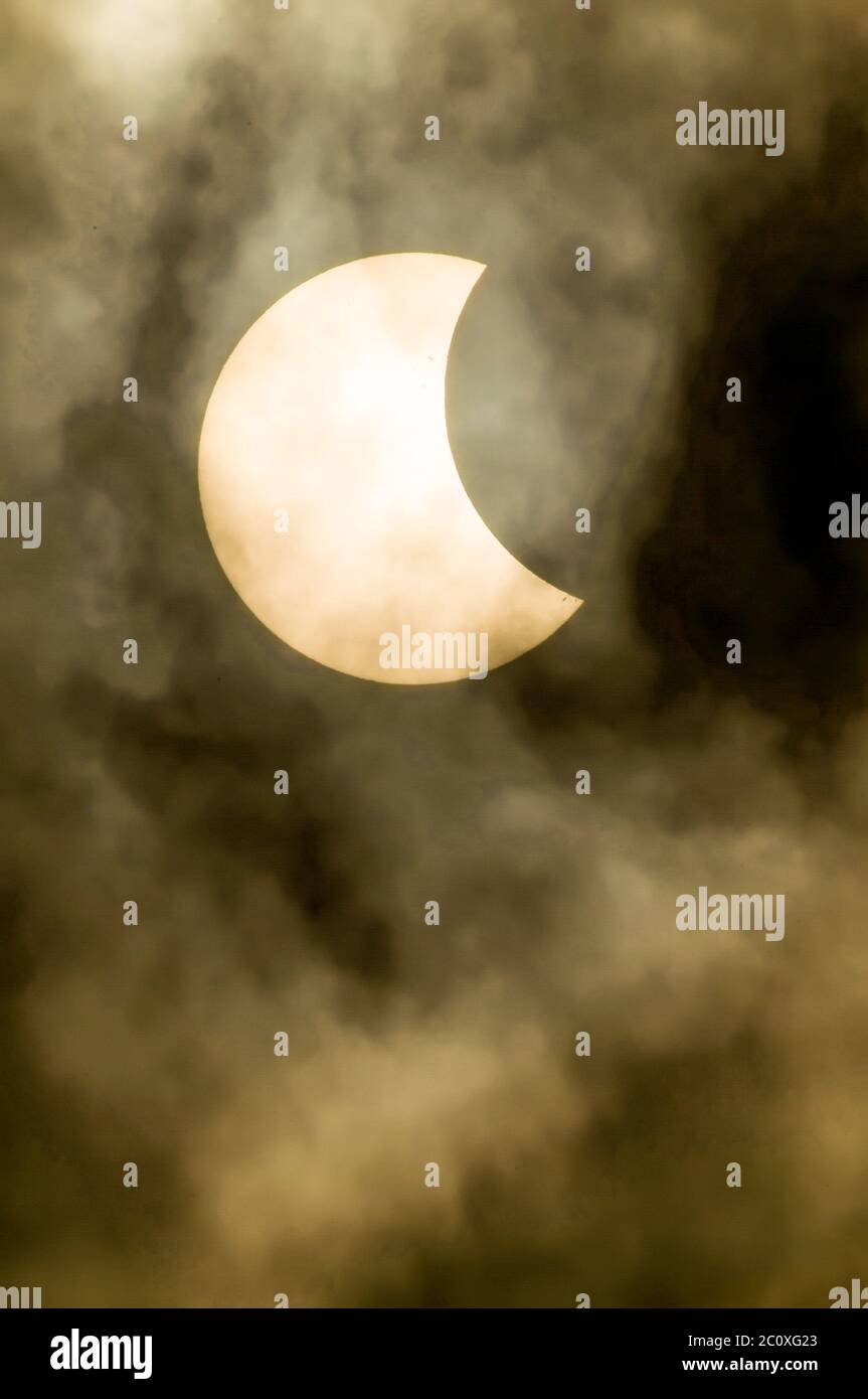 Partial Solar Eclipse Stock Photo - Alamy