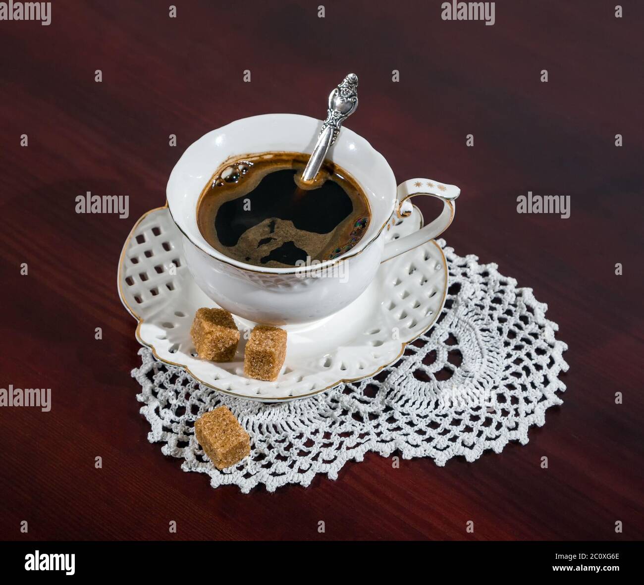 Coffee cup and saucer Stock Photo - Alamy