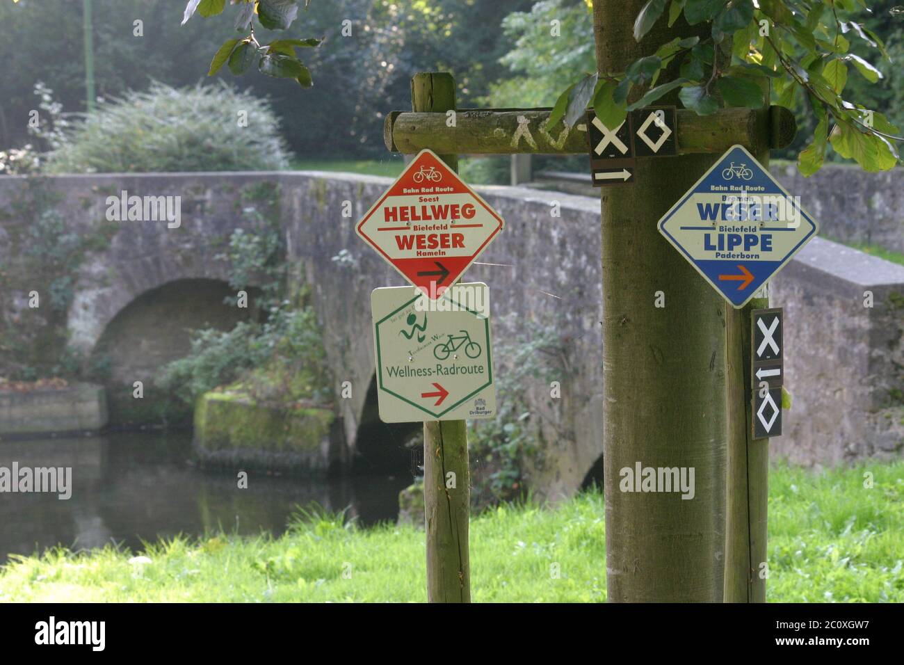 Cycle path signage Stock Photo - Alamy