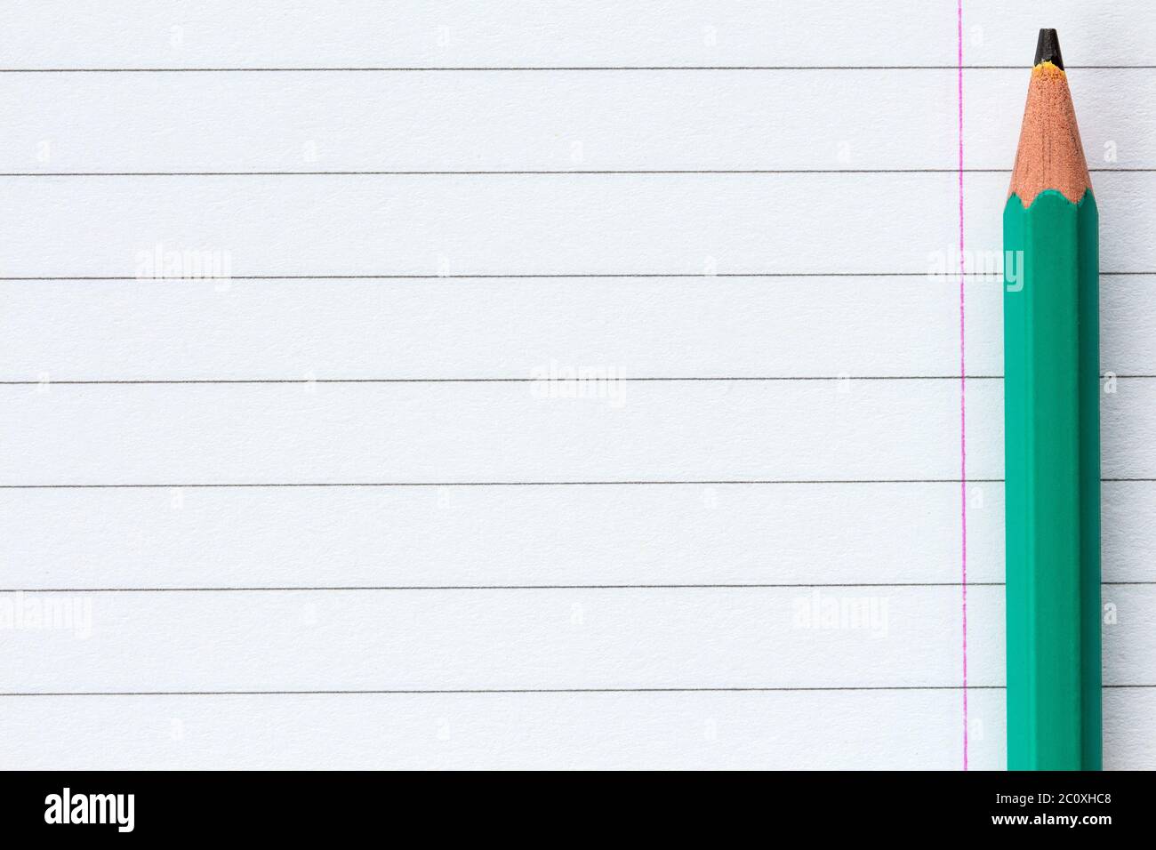 White lined paper pencil hi-res stock photography and images - Alamy