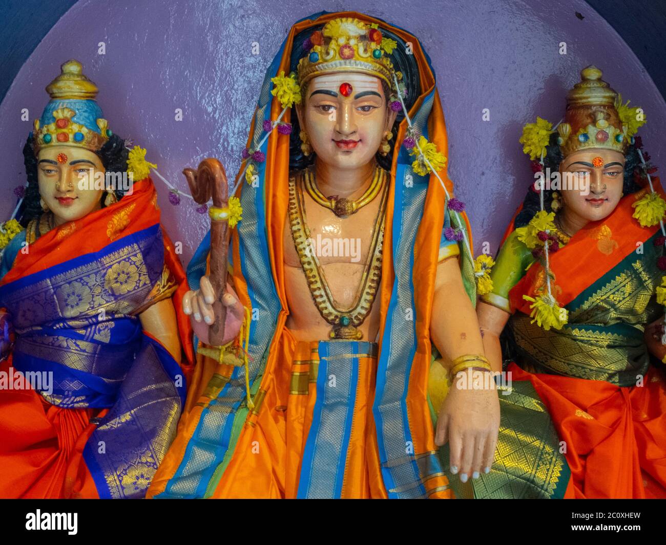 Hindu murtis (deity or ceremonial statues). Sri Mariamman Temple ...