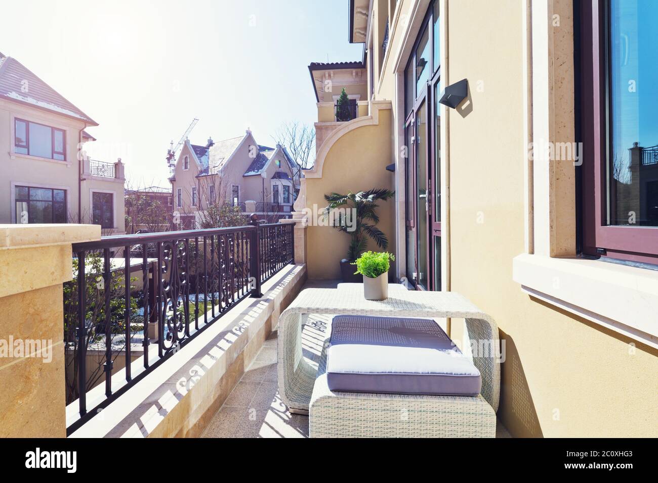 interior of modern balcony Stock Photo - Alamy
