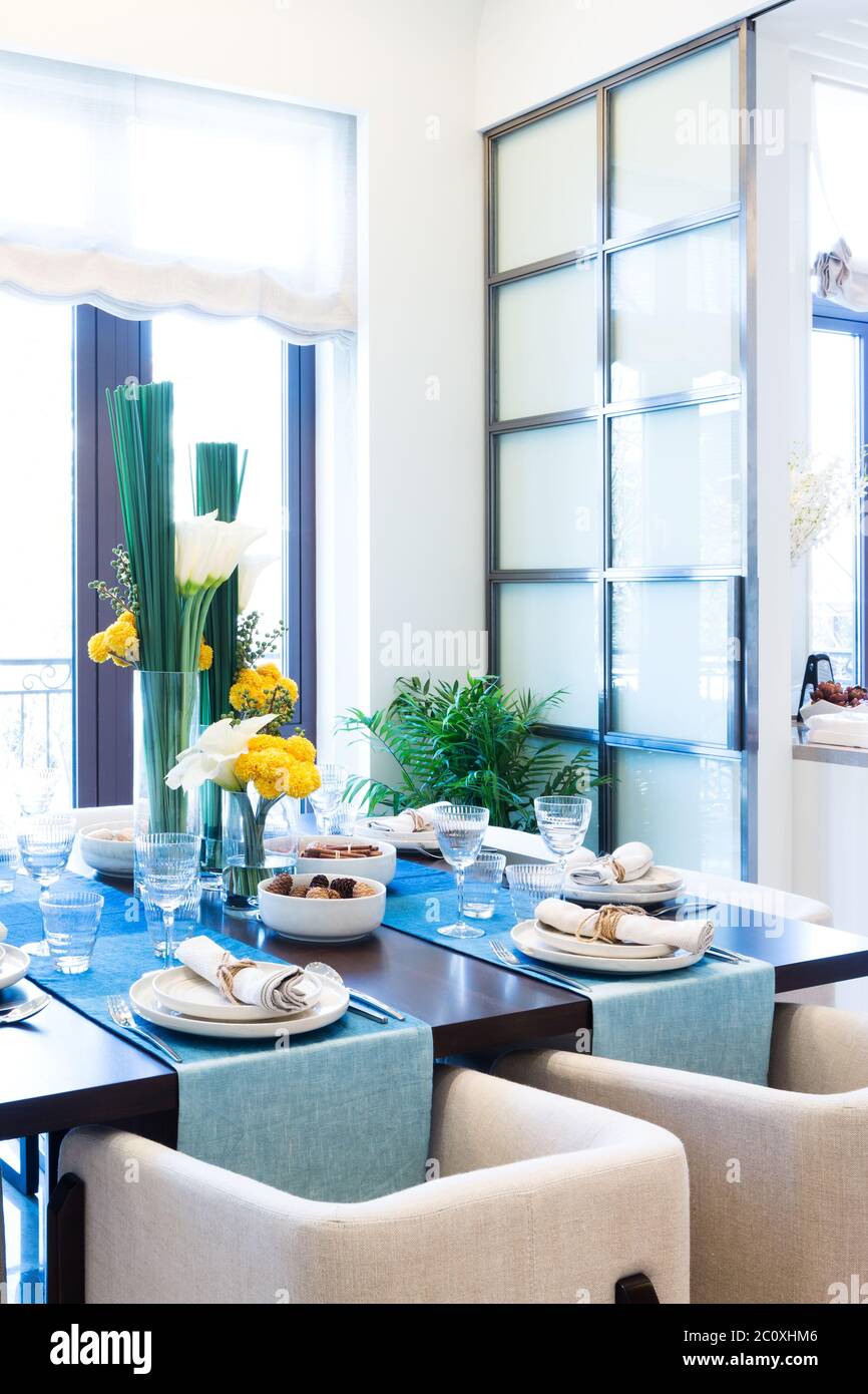 interior of modern dining room Stock Photo - Alamy