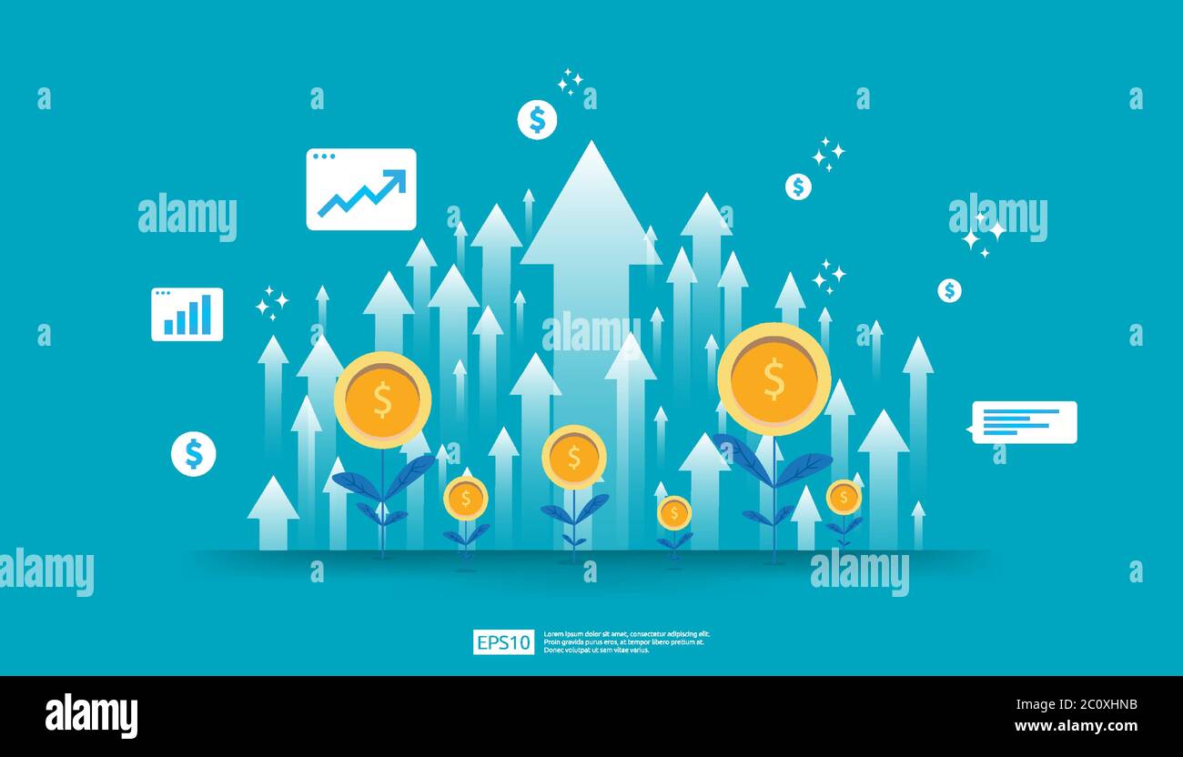 Return on investment ROI, profit opportunity concept. business growth ...