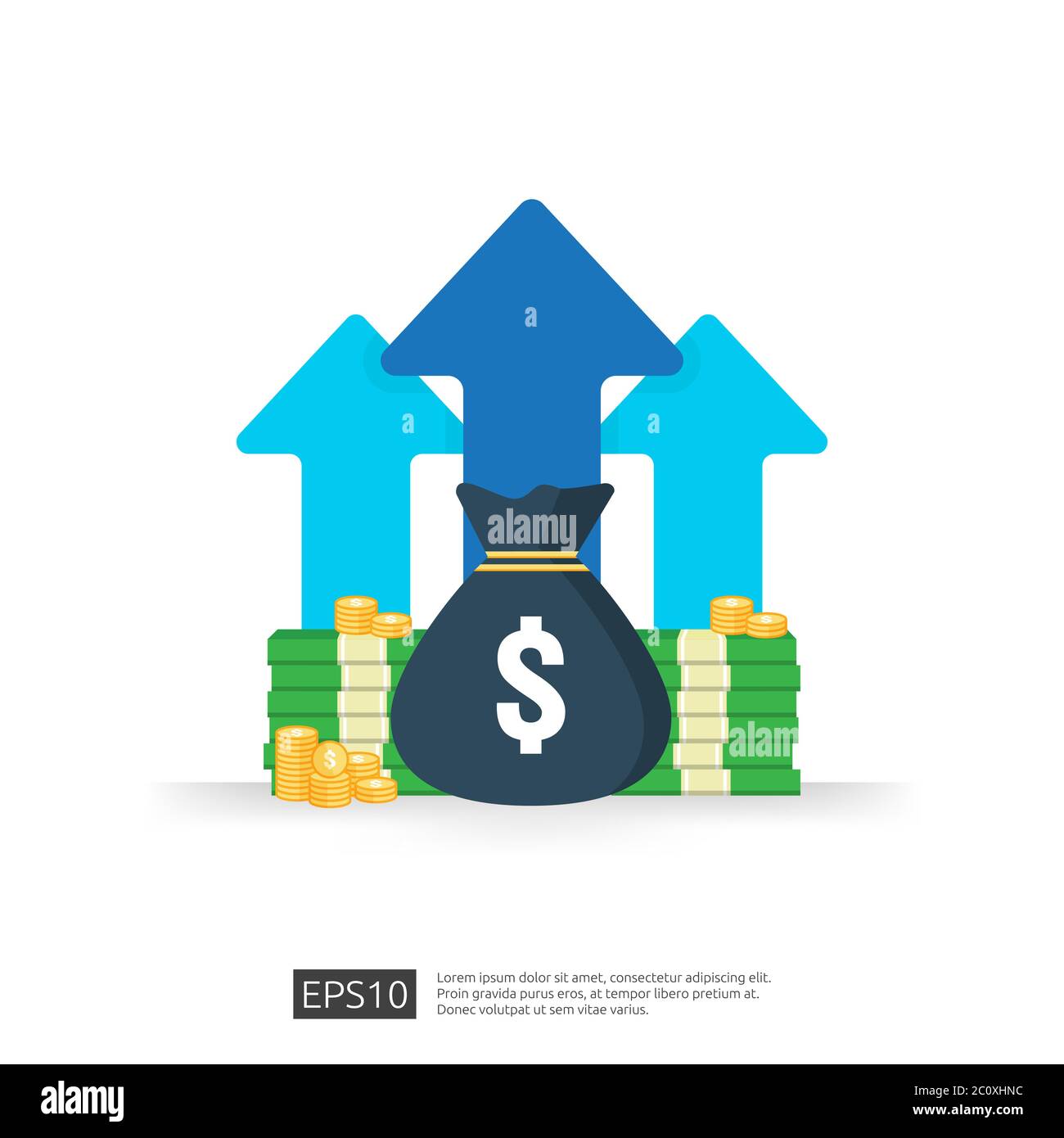 income salary dollar rate increase statistic. business profit growth ...