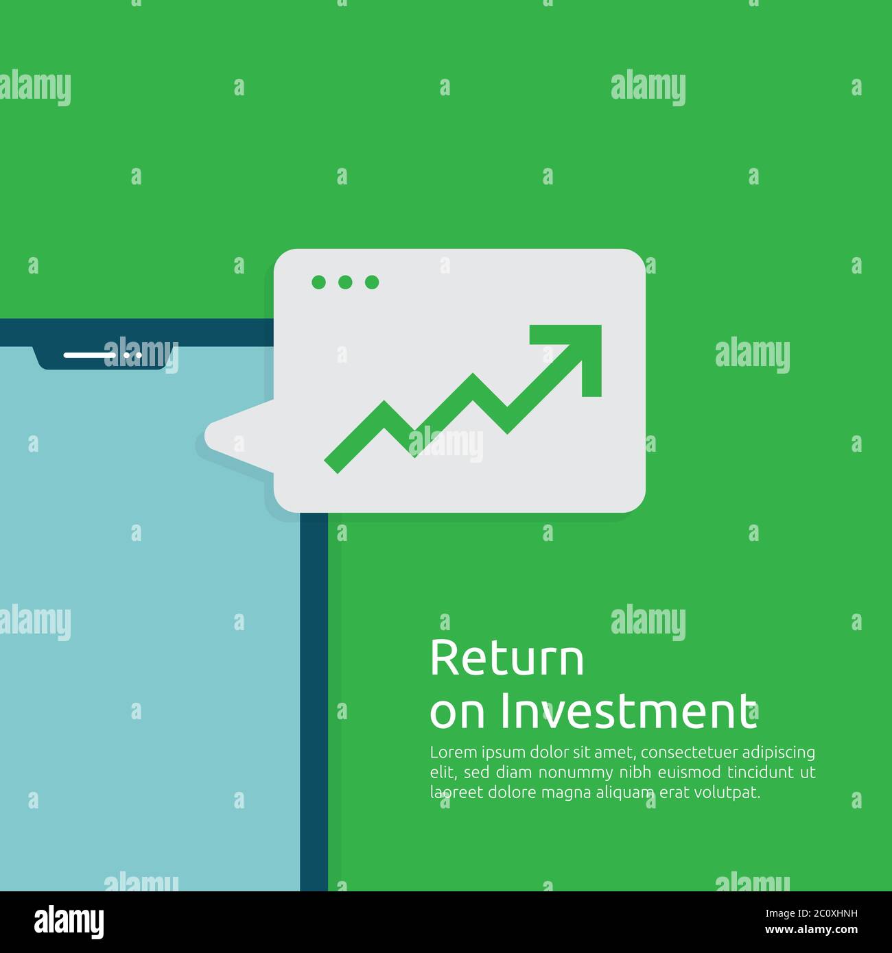Business growth graph and arrows chart increase to success. Return on ...