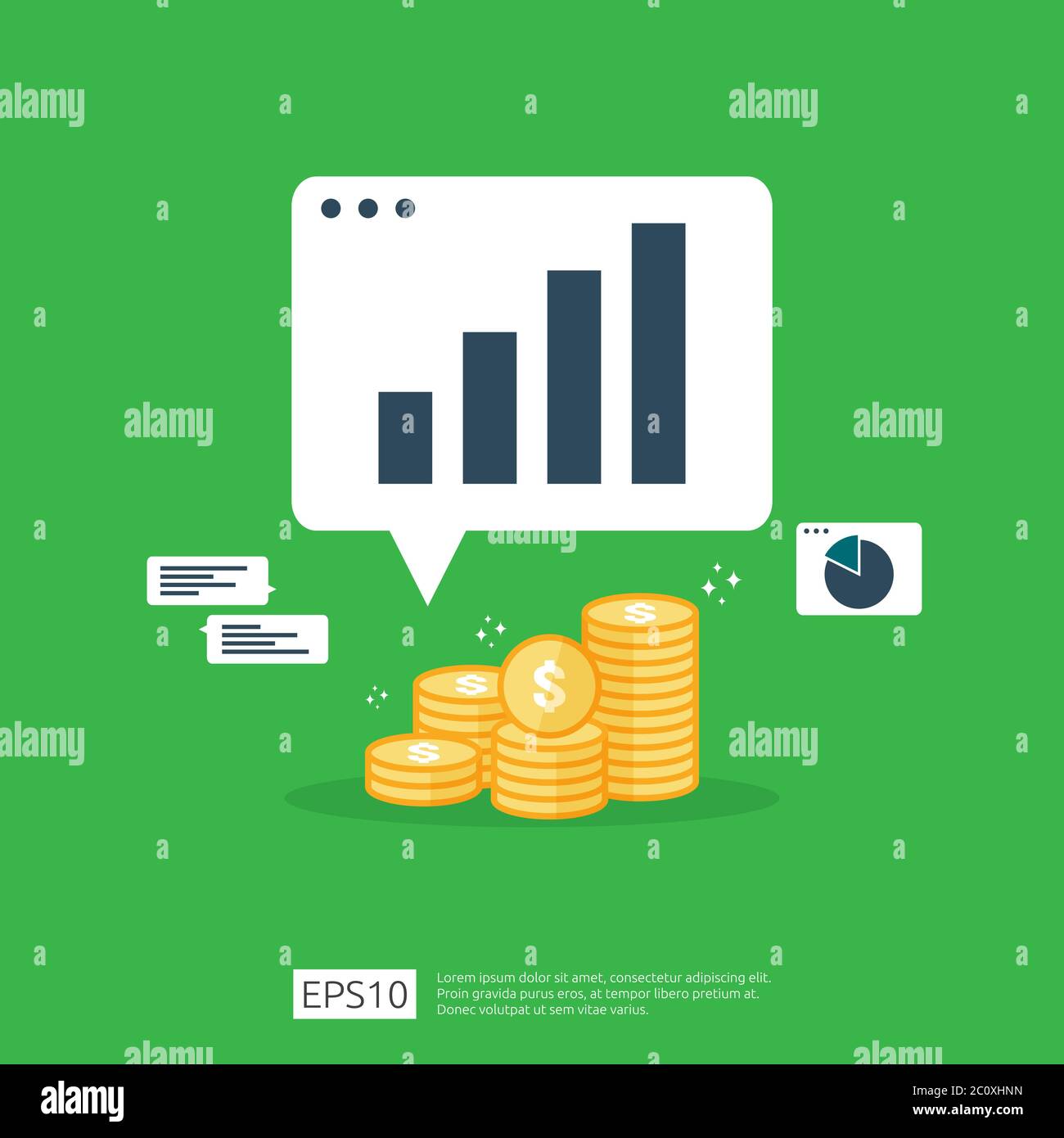 income salary dollar rate increase statistic. business profit growth ...