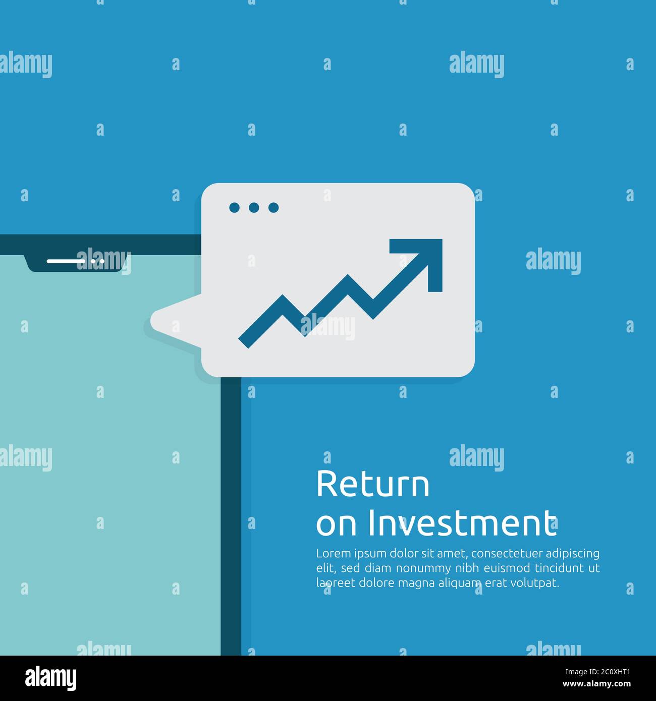 Business growth graph and arrows chart increase to success. Return on ...