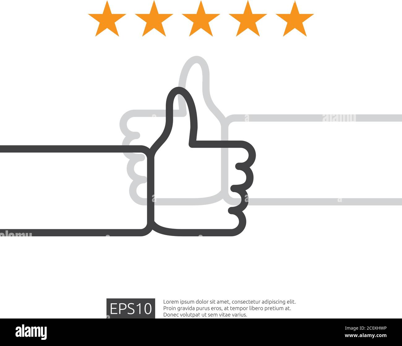 Five stars rating hand Cut Out Stock Images & Pictures - Alamy