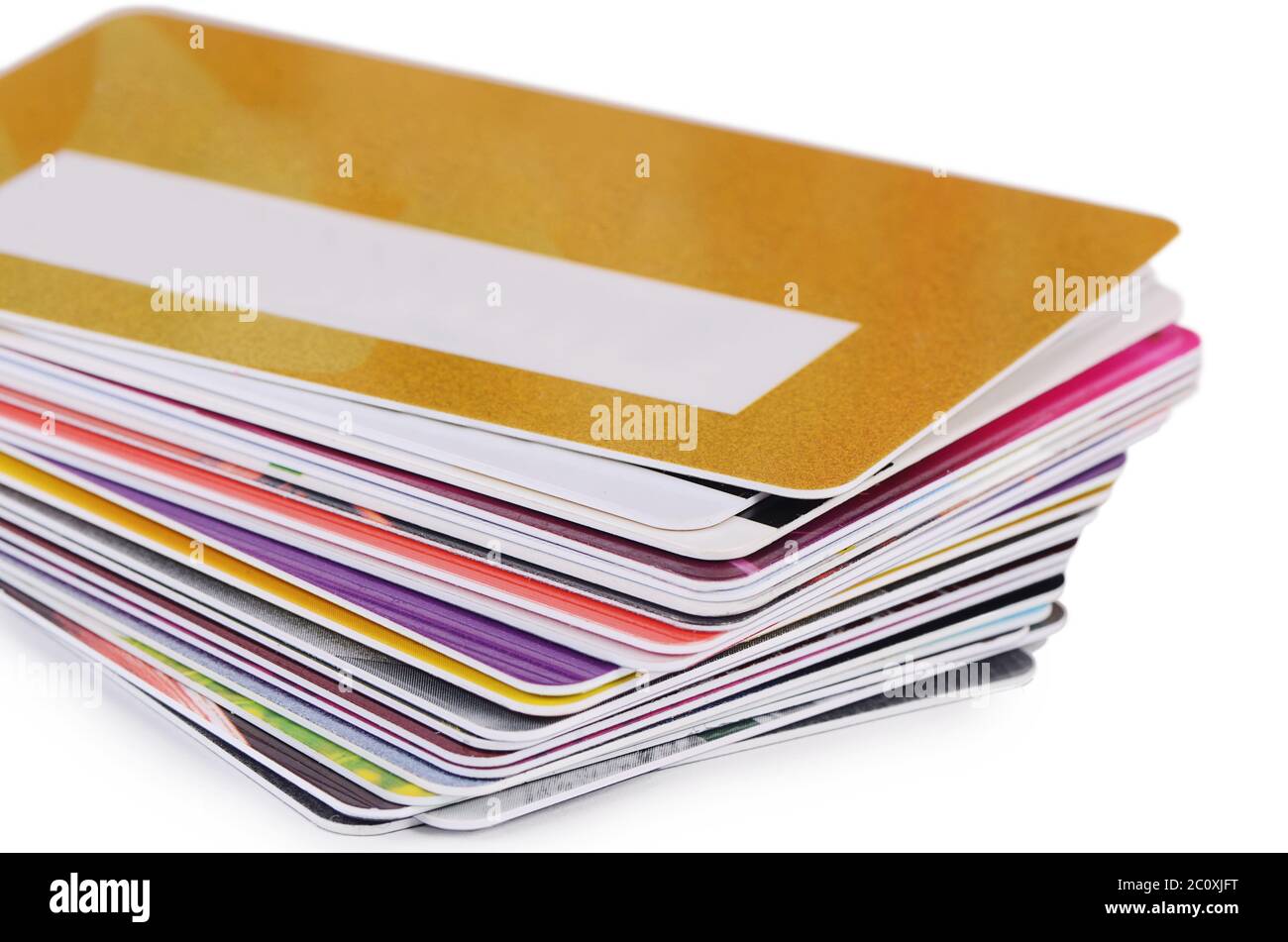 Plastic card isolated on white background Stock Photo - Alamy