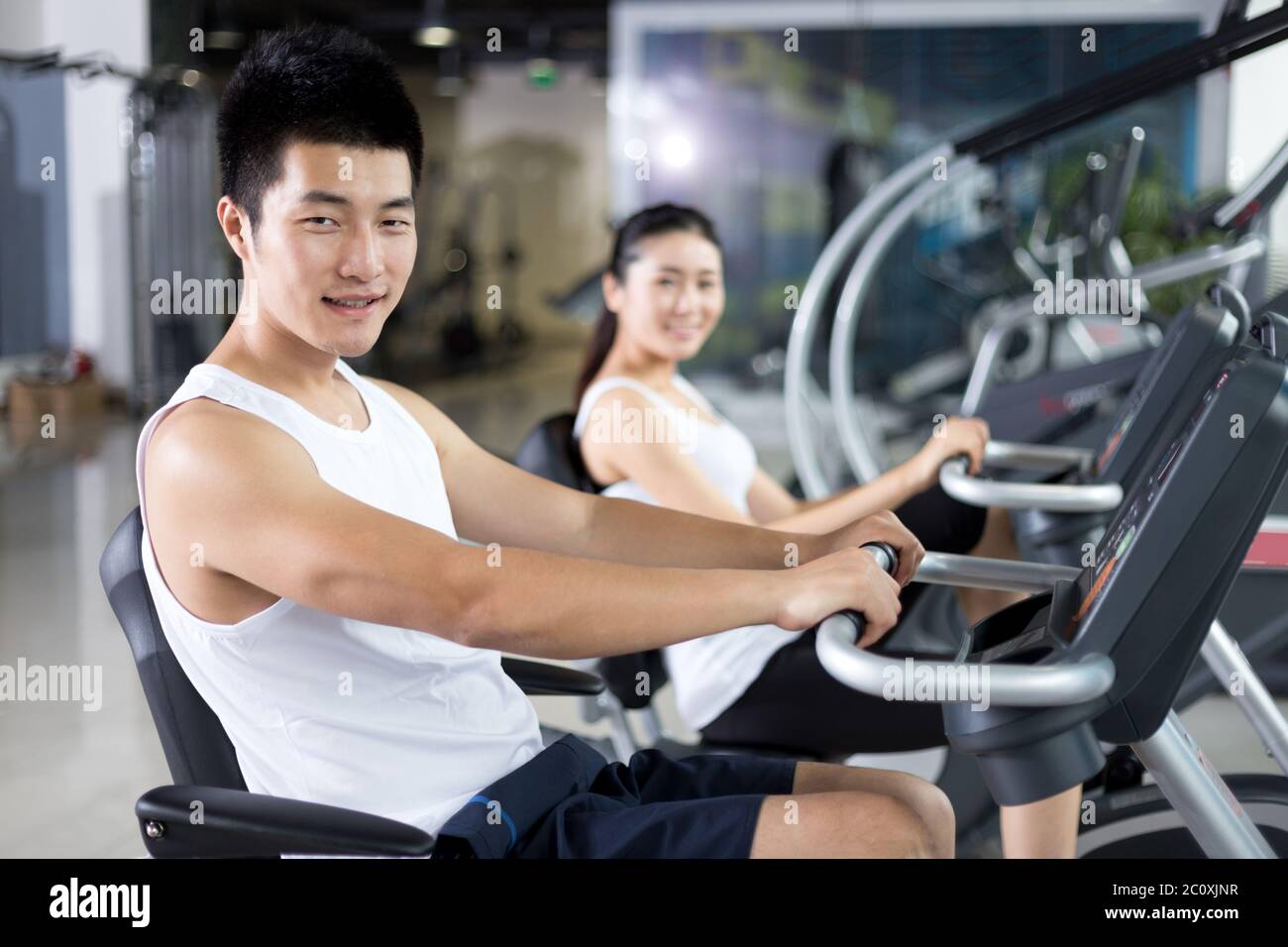 young people working out in modern gym Stock Photo - Alamy
