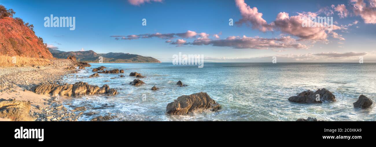 Scenic panorama of part of the beautiful, tropical coastline at Red ...
