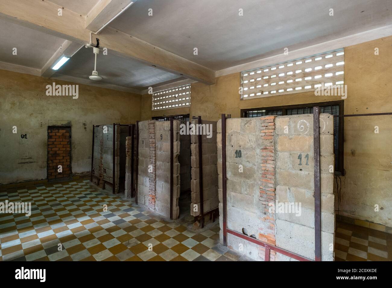 Cells, Tuol Sleng Museum or S21 (Museum of Genocide, Phnom Penh ...