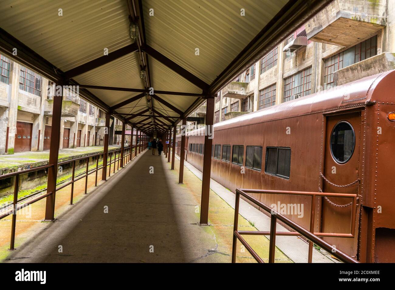 Old train passageway Stock Photo - Alamy
