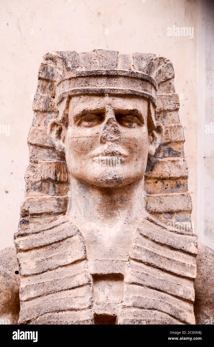 Sphinx of the Old Masonry Temple in Tenerife Stock Photo - Alamy