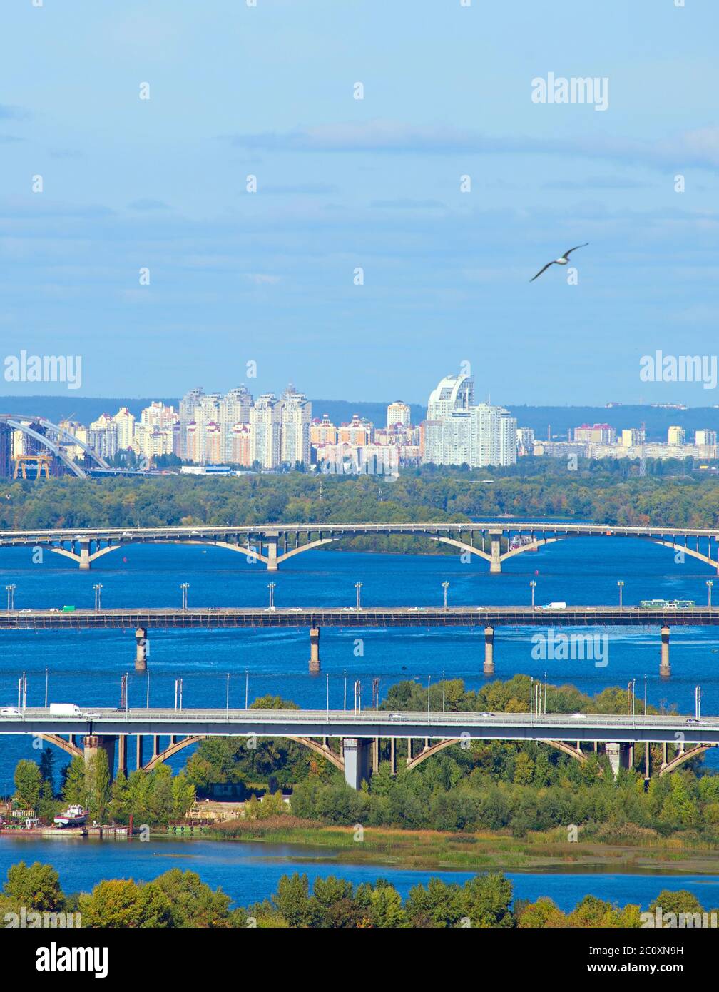 Kiev bridges blue dnieper hi-res stock photography and images - Alamy