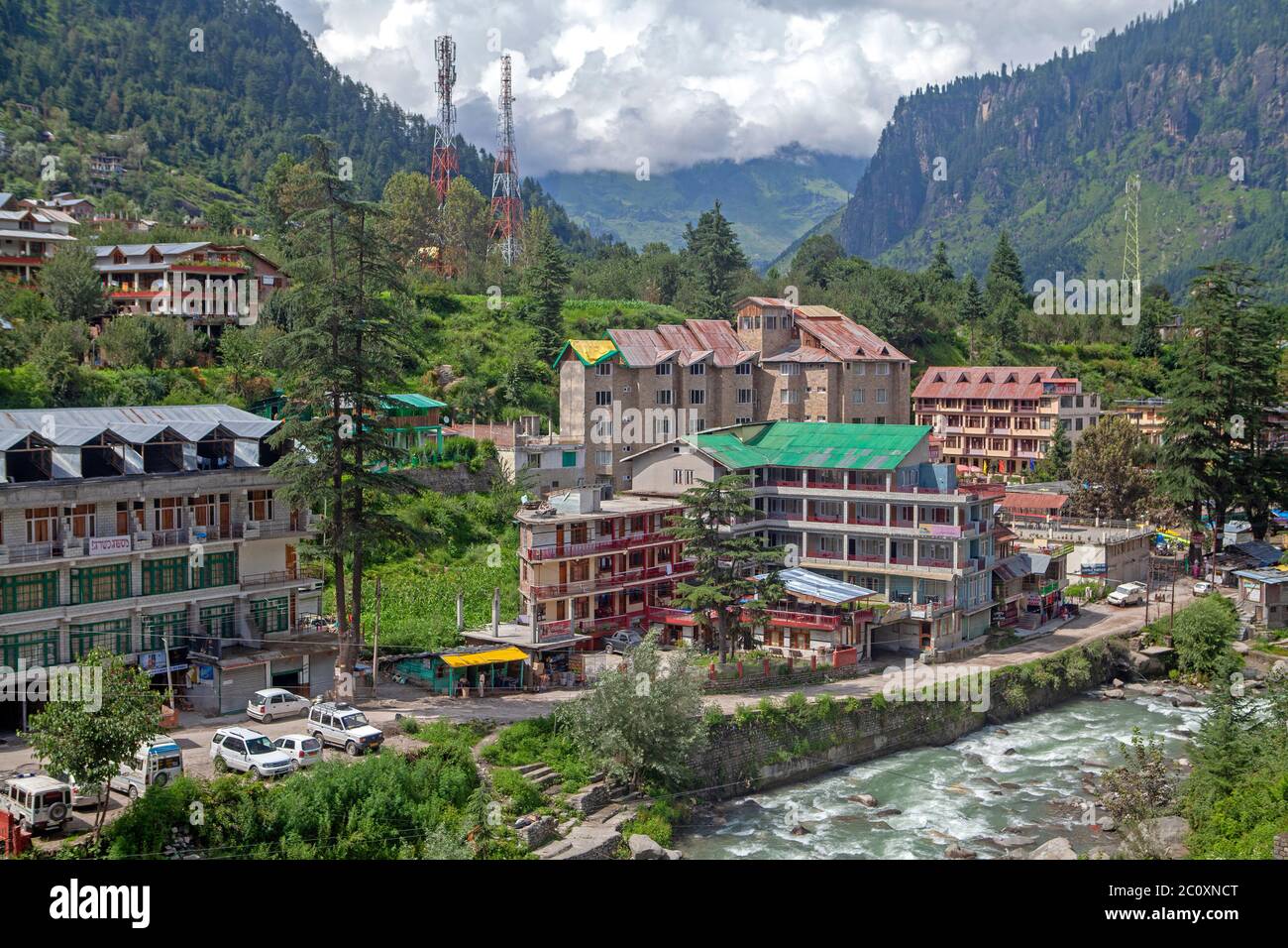The Indian town of Manali Stock Photo - Alamy