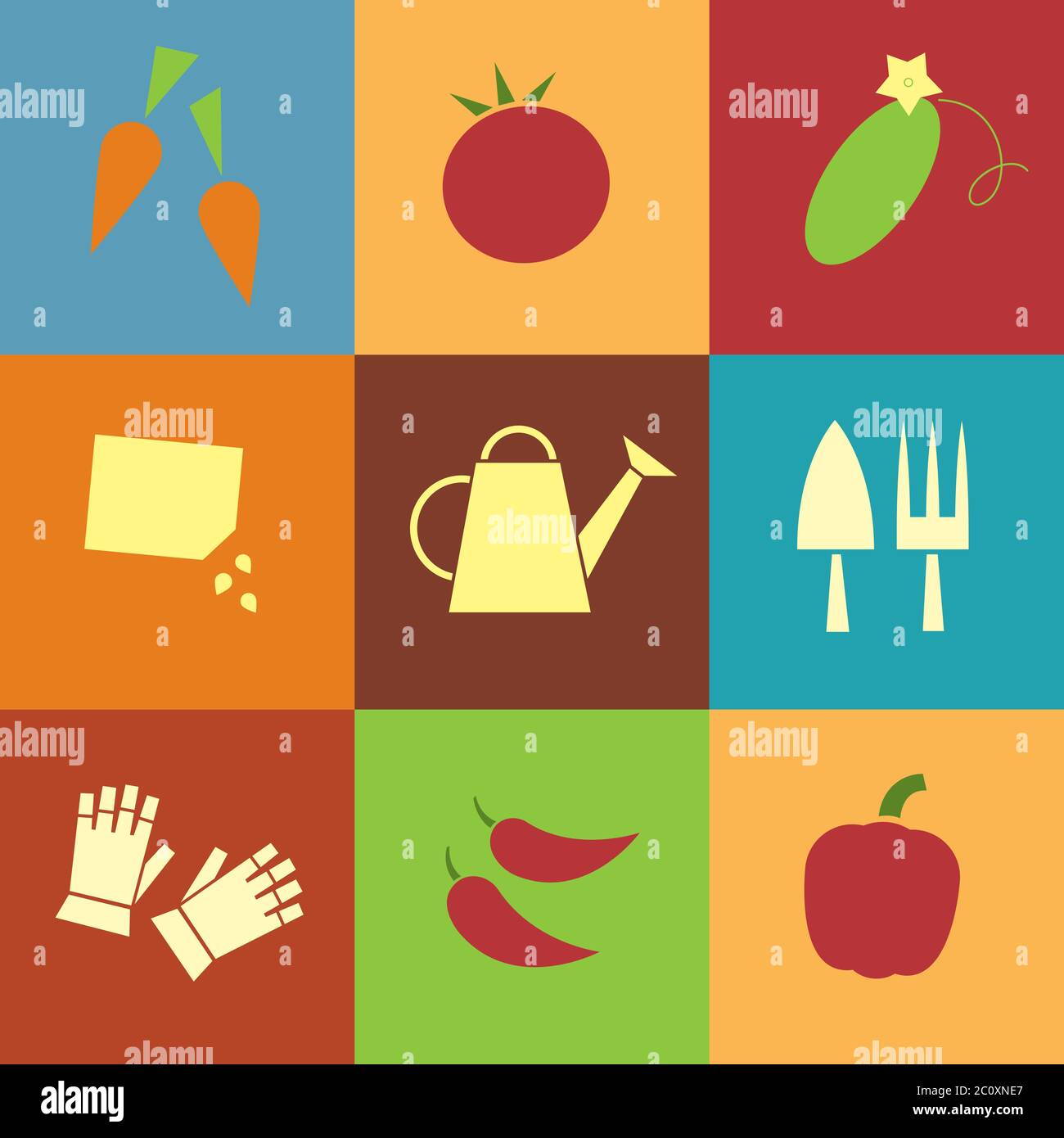 Gardening tools illustration hi-res stock photography and images - Alamy