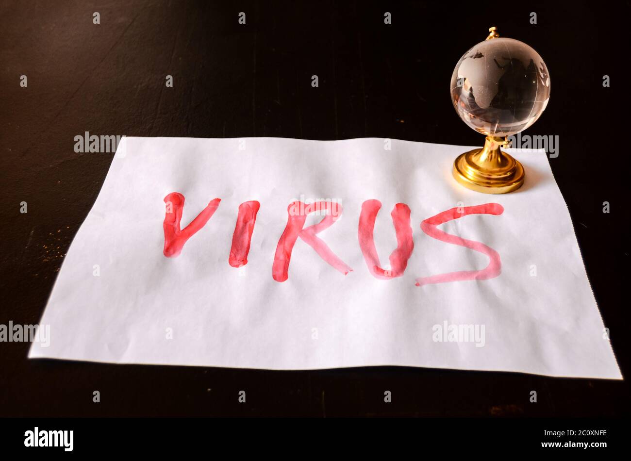 Word Virus Text Stock Photo - Alamy