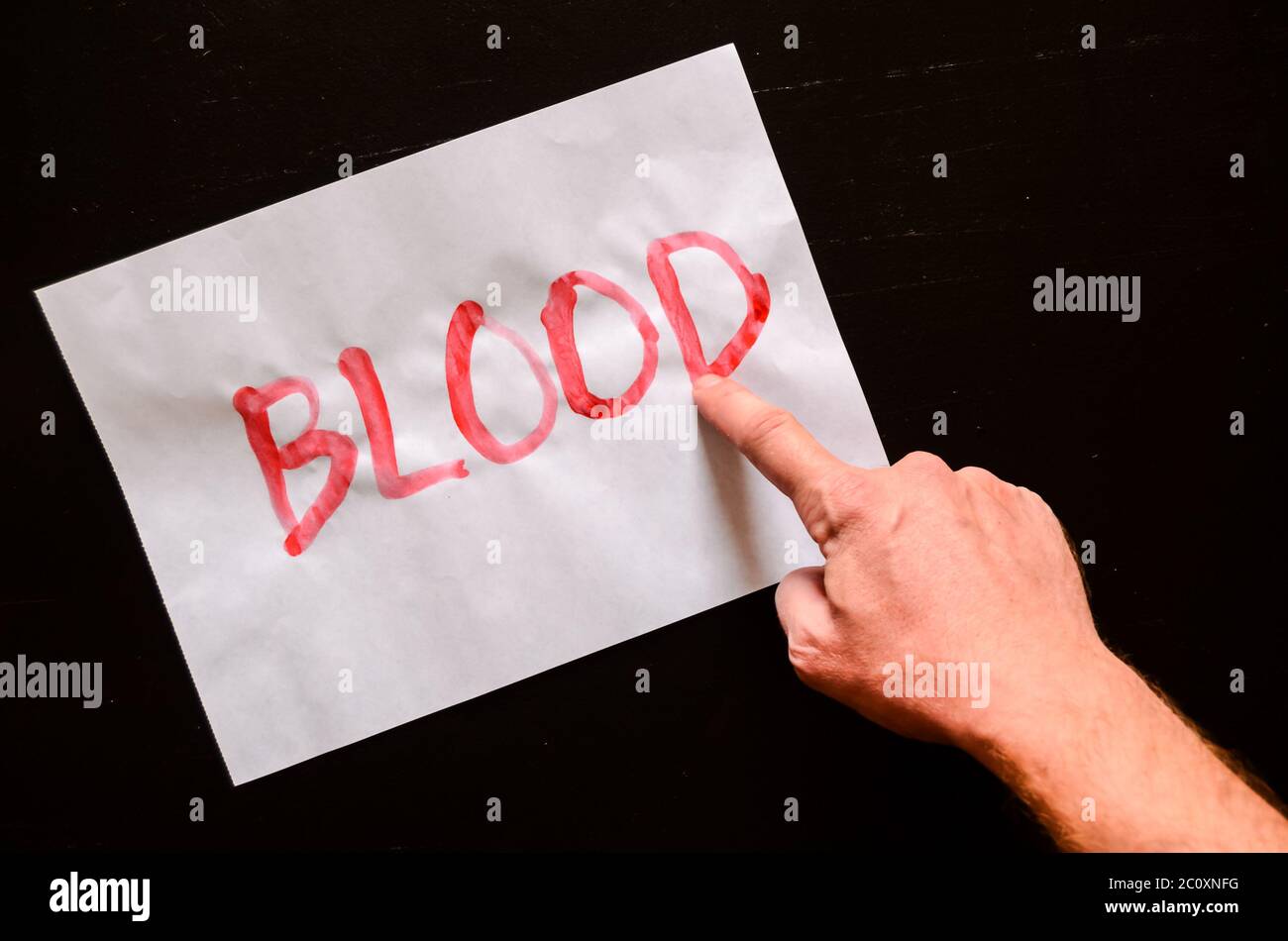 Word Blood Text Stock Photo - Alamy