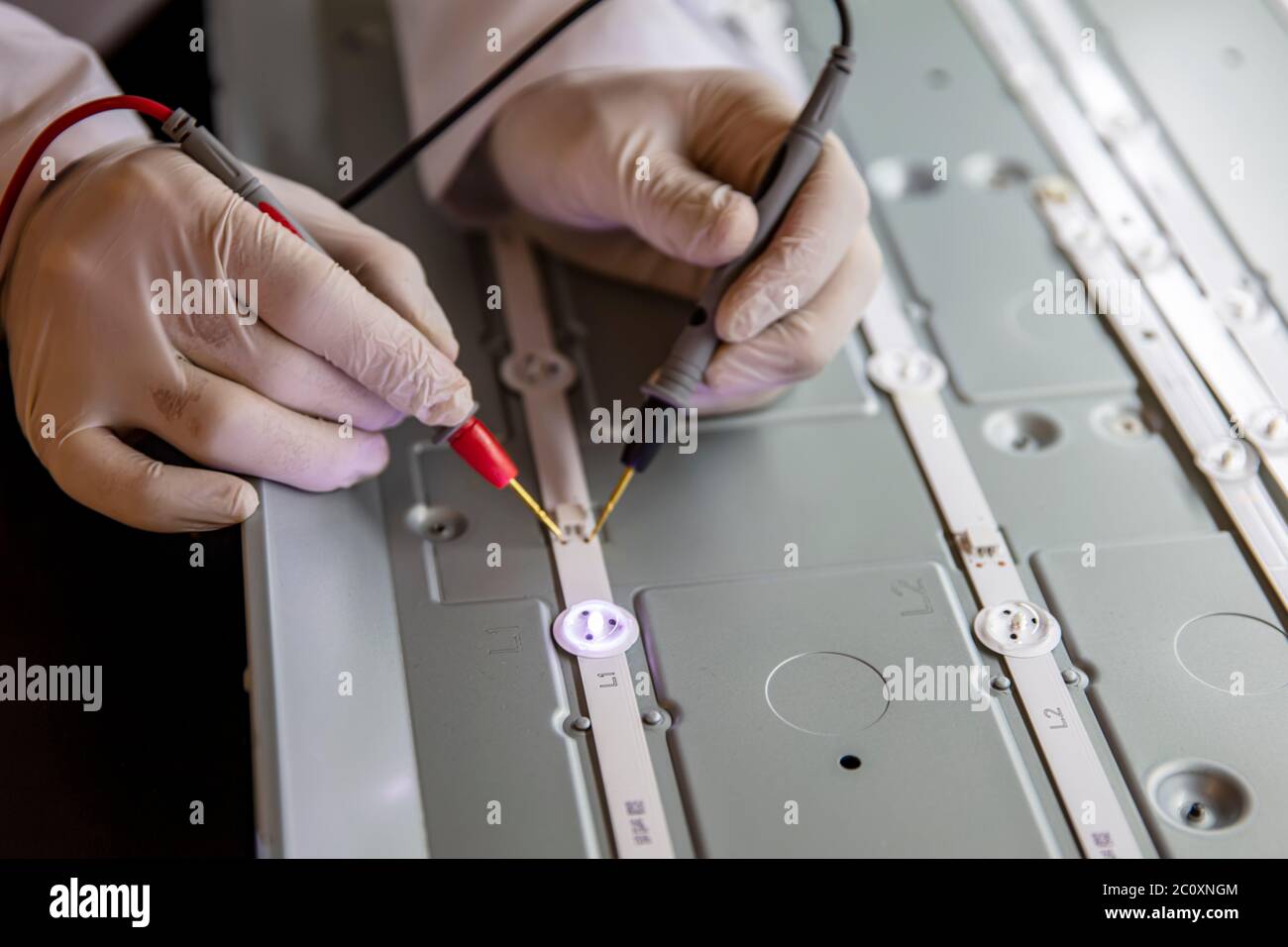 Repair of led television with digital multimeter, control of led strips ...