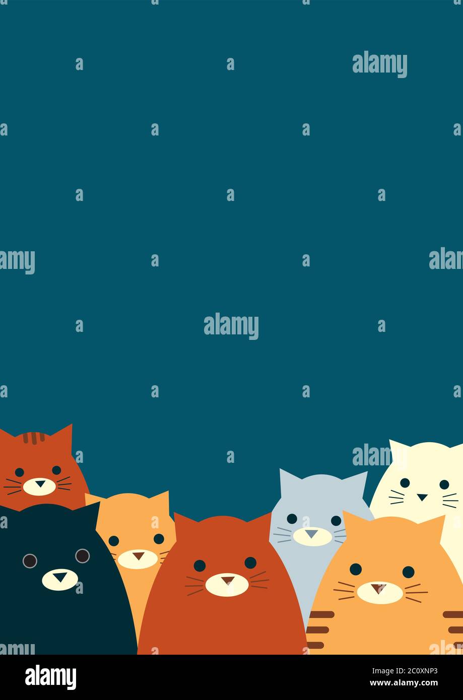 Many cats Stock Vector Images - Alamy