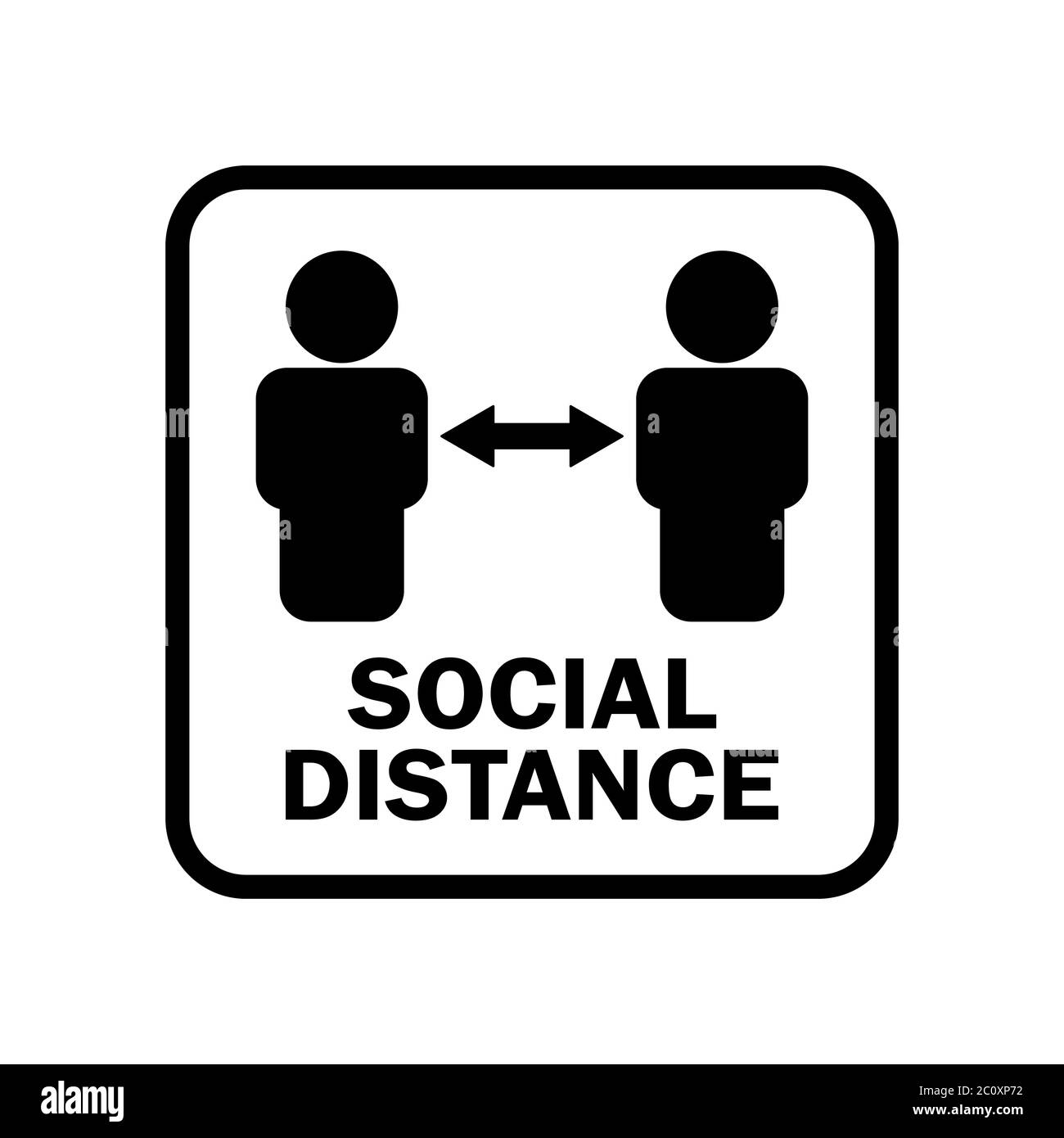 Social distancing symbol. Design template vector Stock Vector Image ...