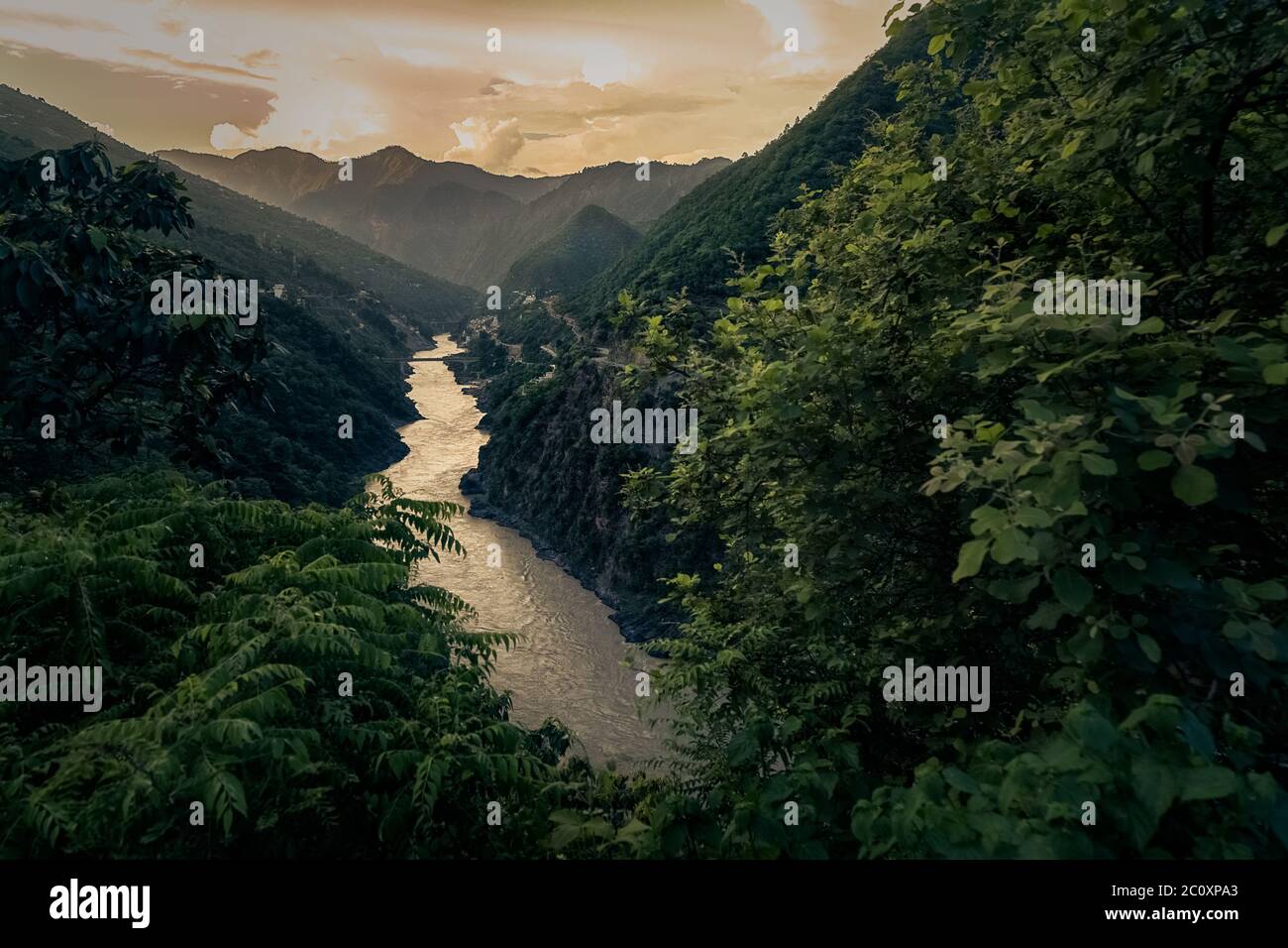River Ganges flowing through foothills of Himalayas Stock Photo - Alamy