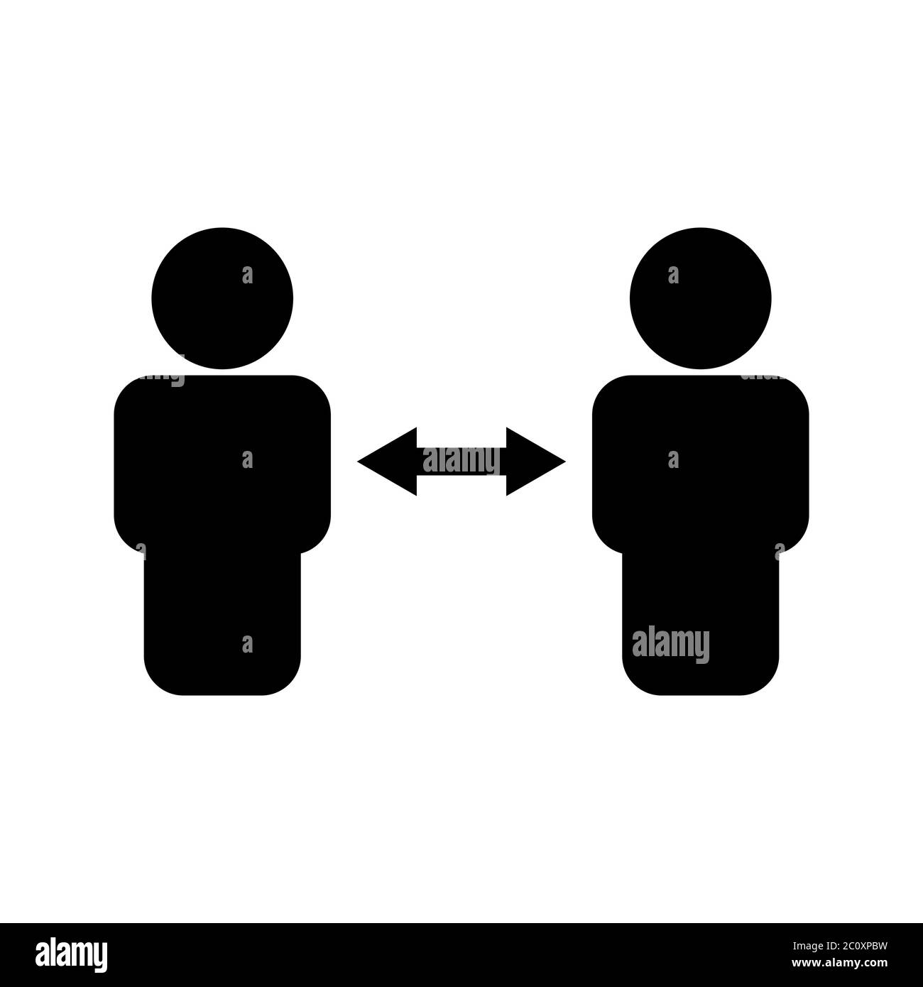 Social distancing symbol. Design template vector Stock Vector Image ...