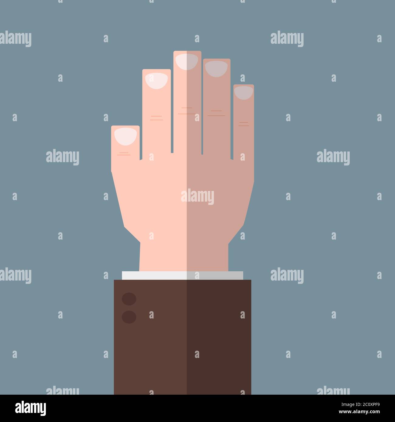 Hand vector flat hi-res stock photography and images - Alamy
