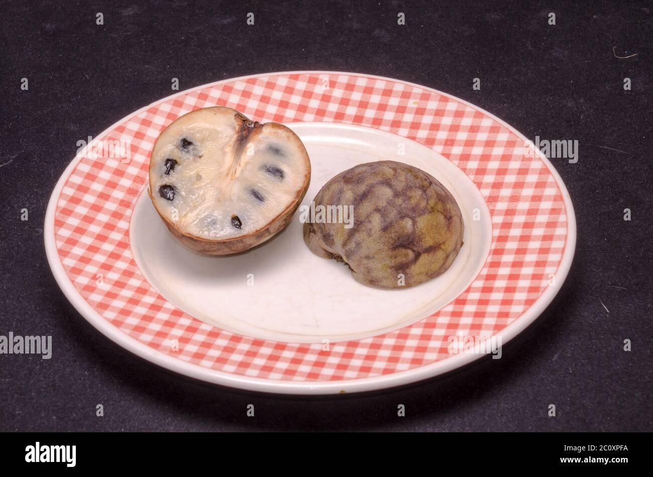 Fresh Green and Brown Ripe Cherimoya Stock Photo - Alamy