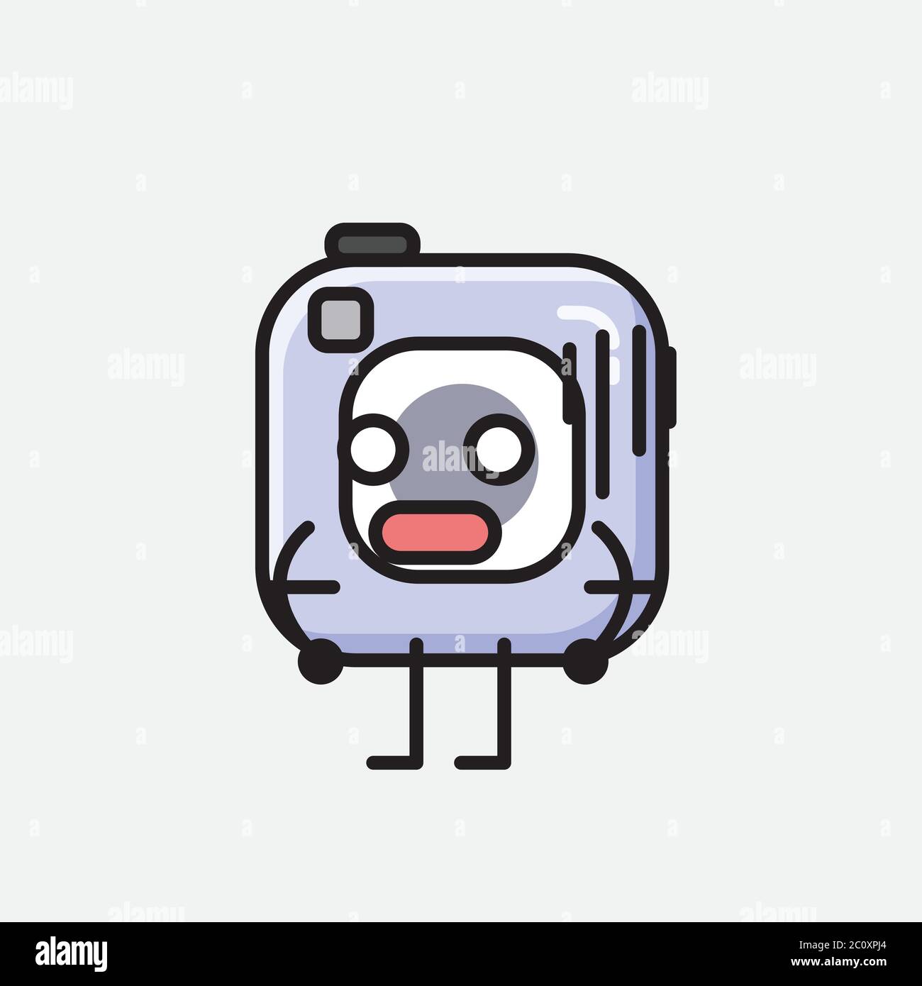 An illustration of Cute Action Camera Mascot Vector Character in Flat ...
