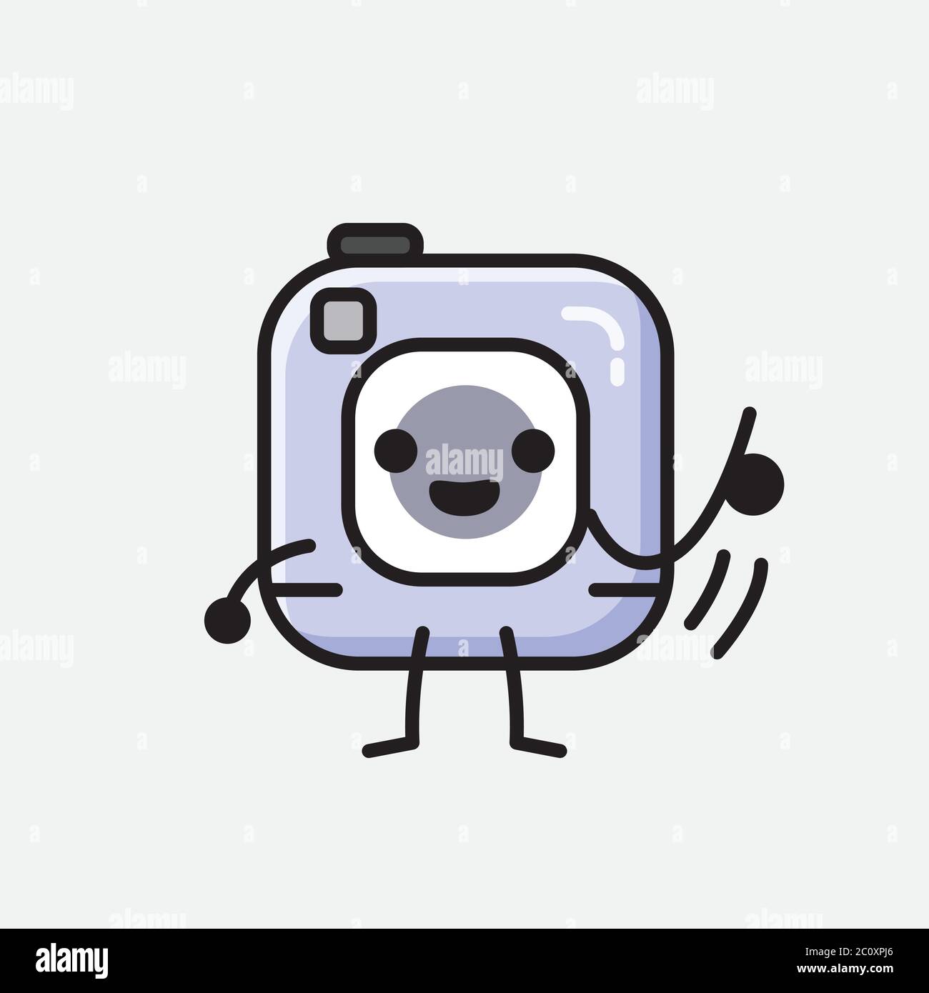 An illustration of Cute Action Camera Mascot Vector Character in Flat ...