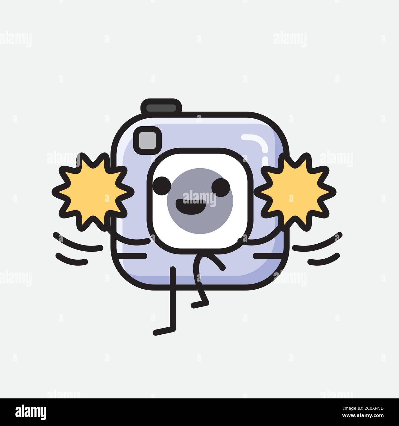 An illustration of Cute Action Camera Mascot Vector Character in Flat ...