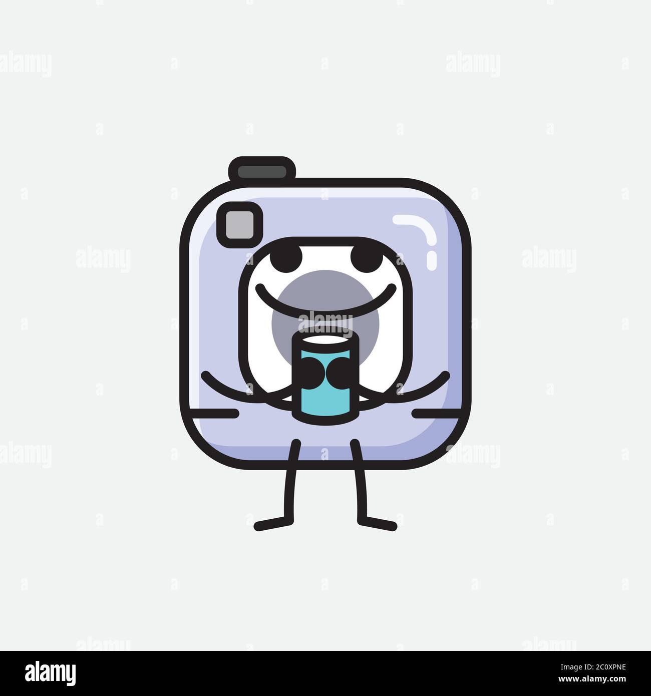 An illustration of Cute Action Camera Mascot Vector Character in Flat ...