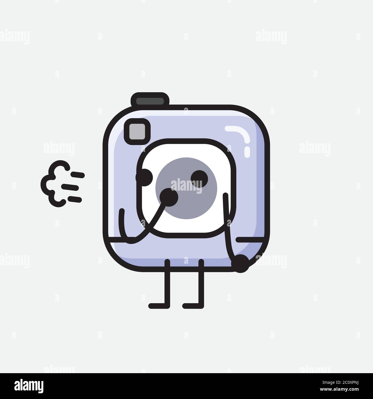 An illustration of Cute Action Camera Mascot Vector Character in Flat ...