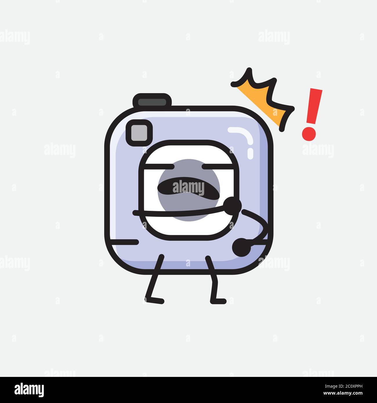 An illustration of Cute Action Camera Mascot Vector Character in Flat ...