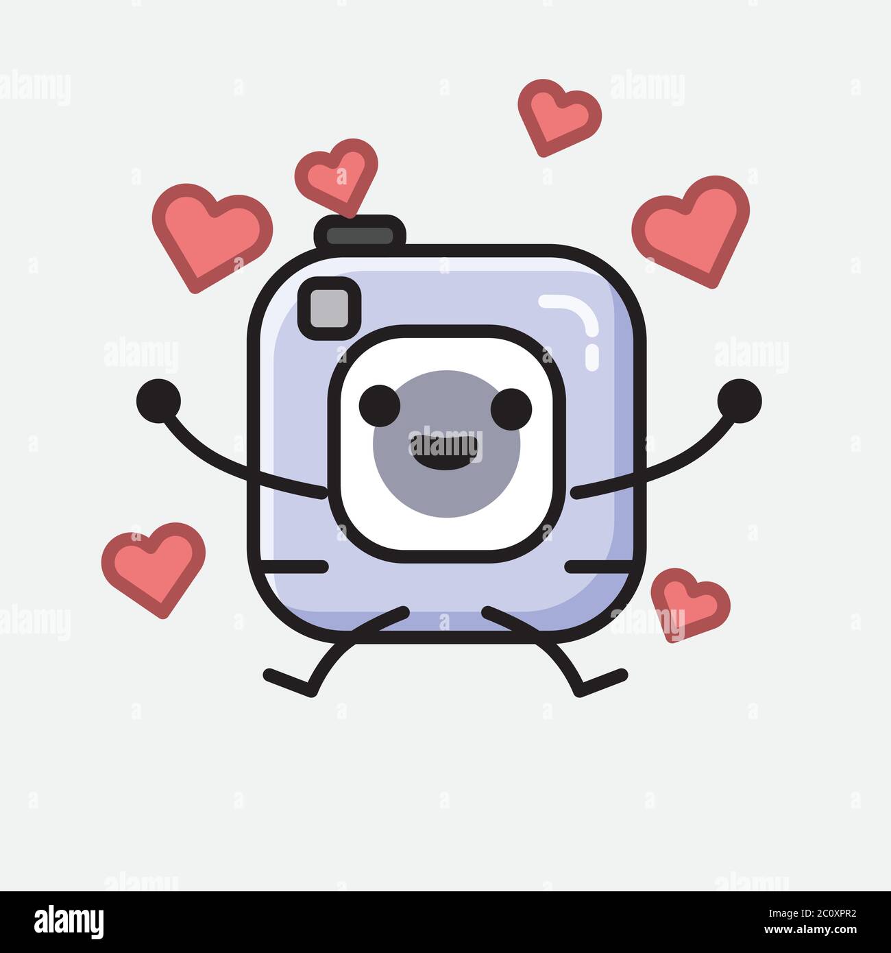An illustration of Cute Action Camera Mascot Vector Character in Flat ...
