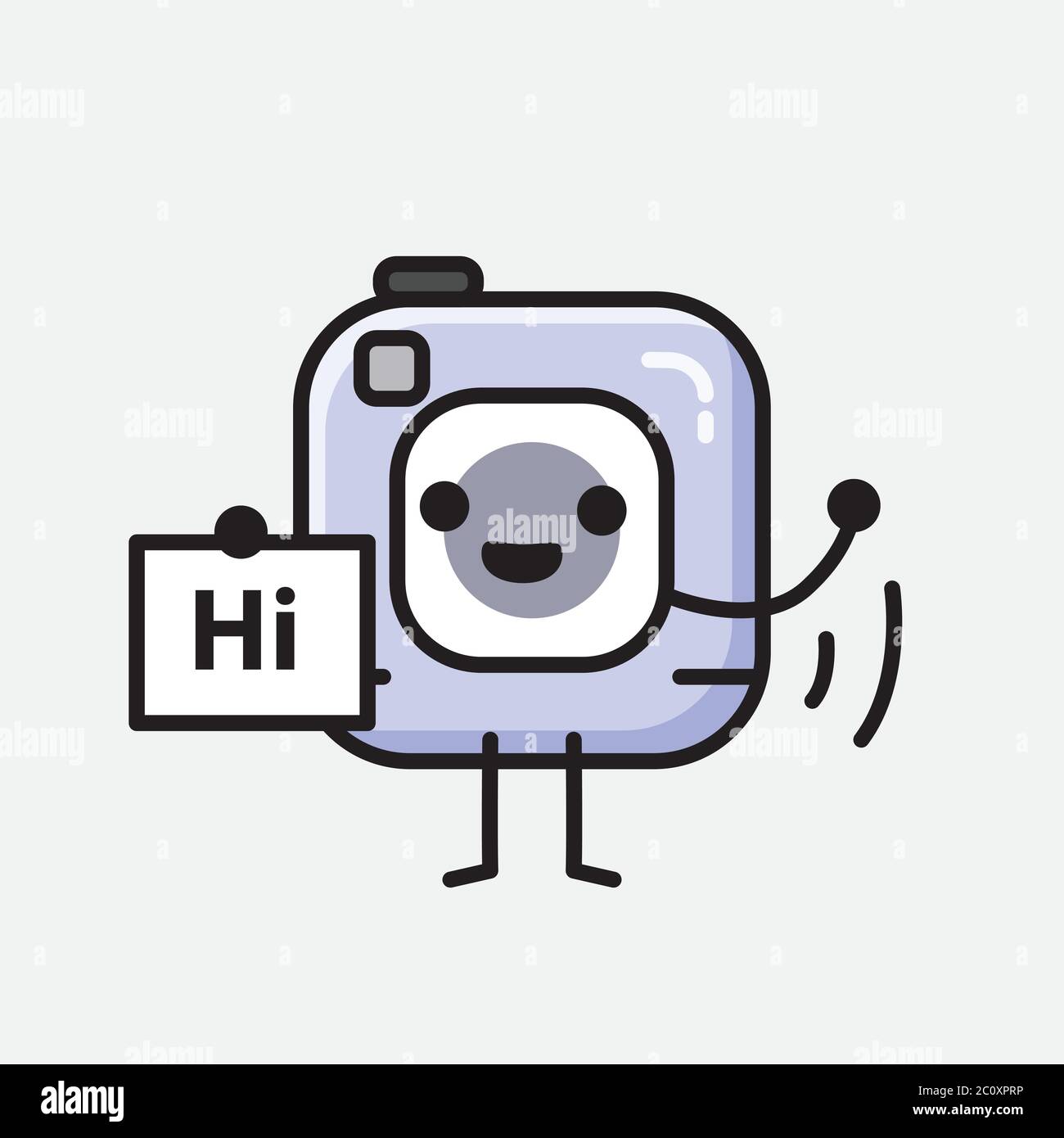 An illustration of Cute Action Camera Mascot Vector Character in Flat ...