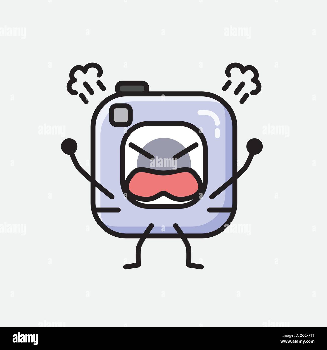 An illustration of Cute Action Camera Mascot Vector Character in Flat ...