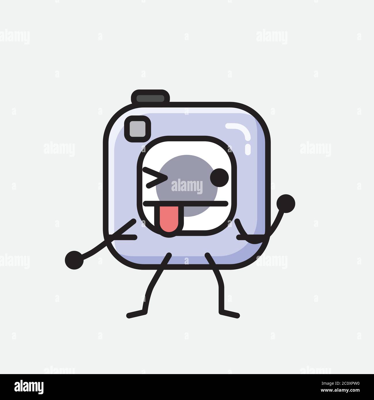 An illustration of Cute Action Camera Mascot Vector Character in Flat ...