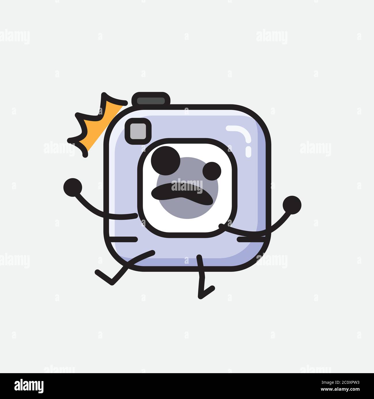 An illustration of Cute Action Camera Mascot Vector Character in Flat ...