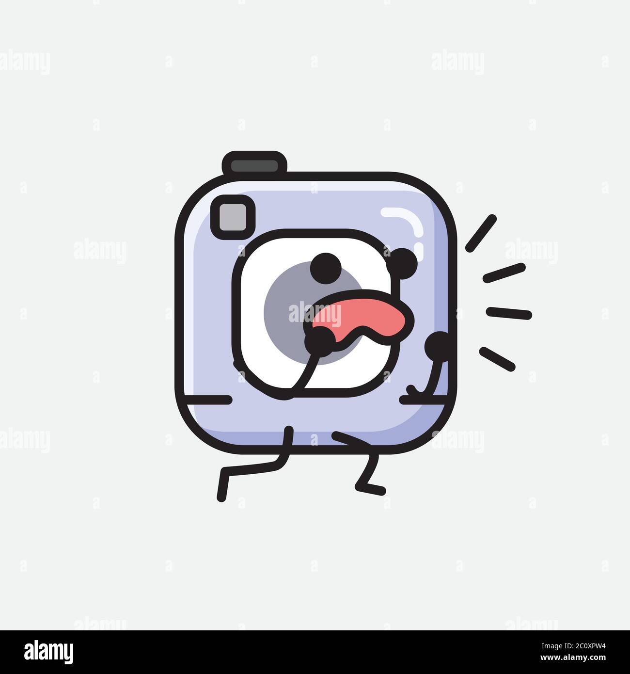 An illustration of Cute Action Camera Mascot Vector Character in Flat ...