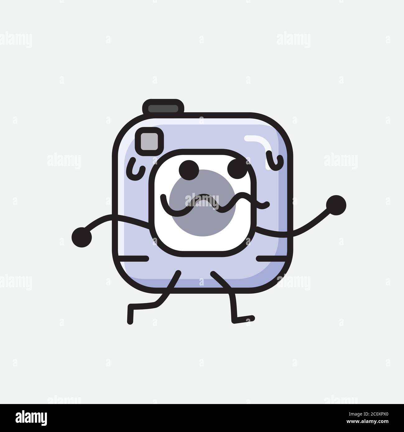 An illustration of Cute Action Camera Mascot Vector Character in Flat ...